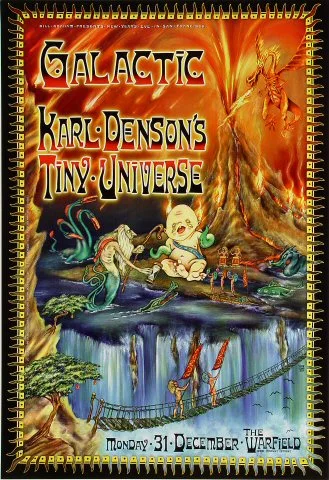 Galactic Vintage Concert Poster from Warfield Theatre, Dec 31, 2001 at ...