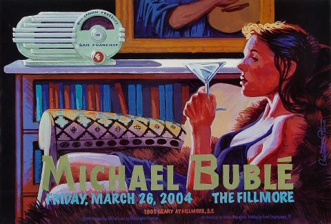 Michael Buble Vintage Concert Poster from Fillmore Auditorium, Mar 26 ...