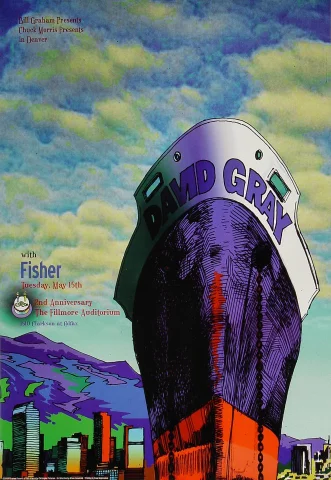 David Gray Vintage Concert Poster from Fillmore Denver, May 15, 2001 at ...