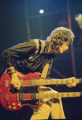 Jimmy Page Vintage Concert Photo Fine Art Print at Wolfgang's