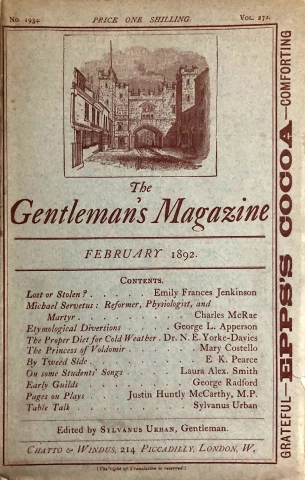 The Gentleman's Magazine | February 1892 at Wolfgang's