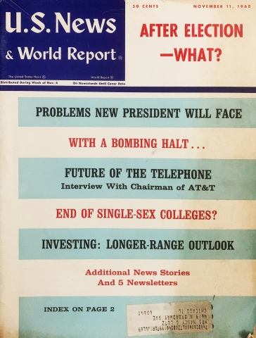 U.S. News | November 11, 1968 at Wolfgang's