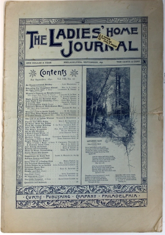 Ladies' Home Journal | September 1891 at Wolfgang's