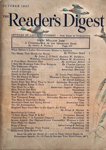 Readers Digest | October 1945 at Wolfgang's