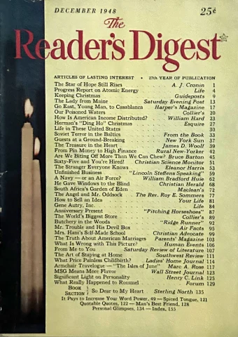 Readers Digest | December 1948 at Wolfgang's
