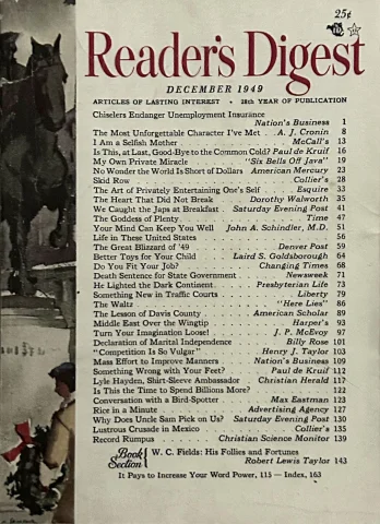 Readers Digest | December 1949 at Wolfgang's