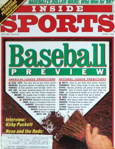 Inside Sports Baseball Preview | April 1989 at Wolfgang's
