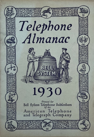Telephone Almanac | January 1930 at Wolfgang's
