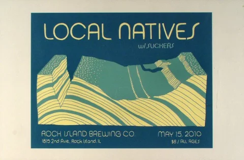 Local Natives Vintage Concert Poster from Ribco, May 15, 2010 at Wolfgang's