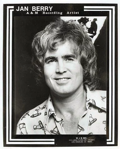 Jan Berry Vintage Concert Photo Promo Print at Wolfgang's