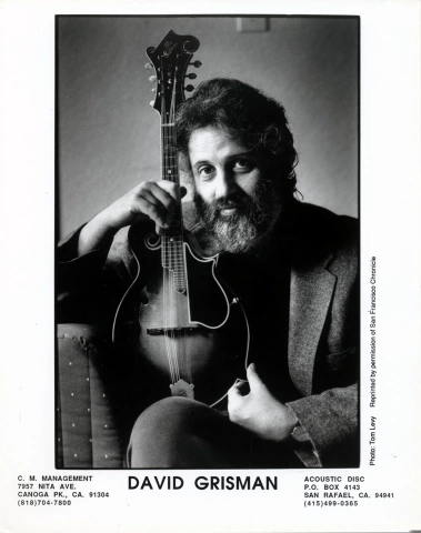 David Grisman Vintage Concert Photo Promo Print at Wolfgang's