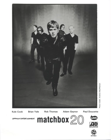 Matchbox Twenty Vintage Concert Photo Promo Print at Wolfgang's