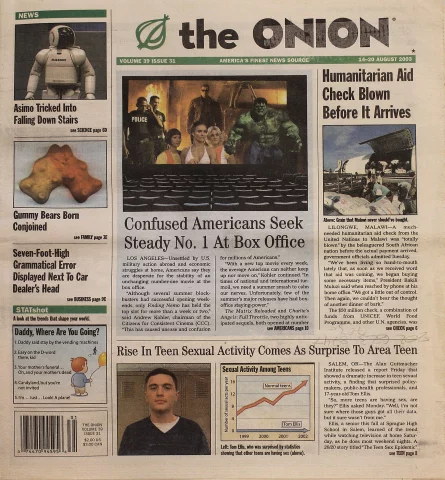 The Onion | August 14, 2003 at Wolfgang's