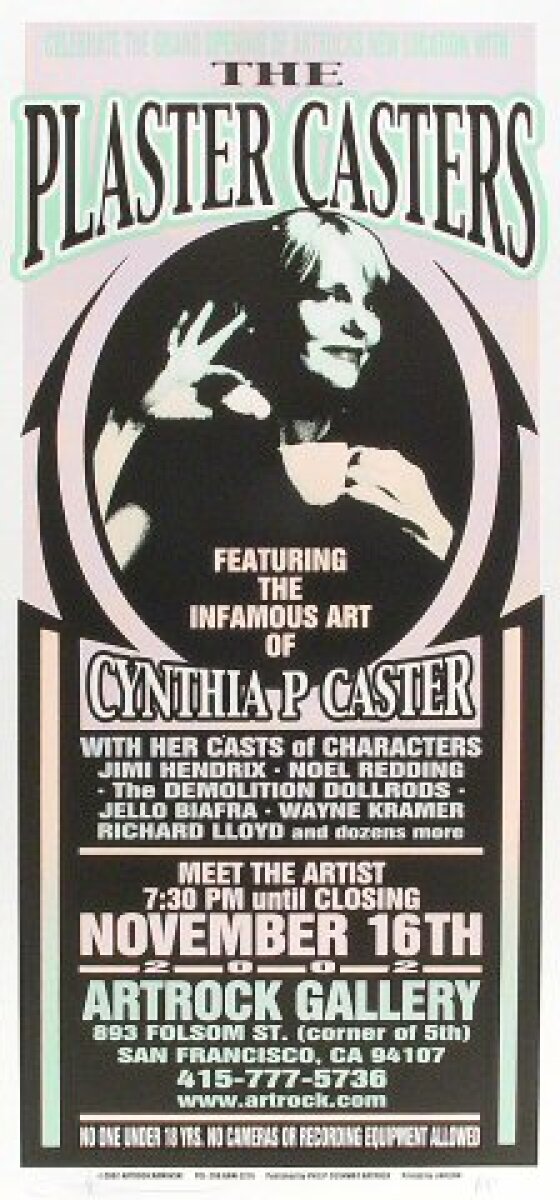 Cynthia Plaster Caster Vintage Concert Silkscreen from Artrock Gallery ...