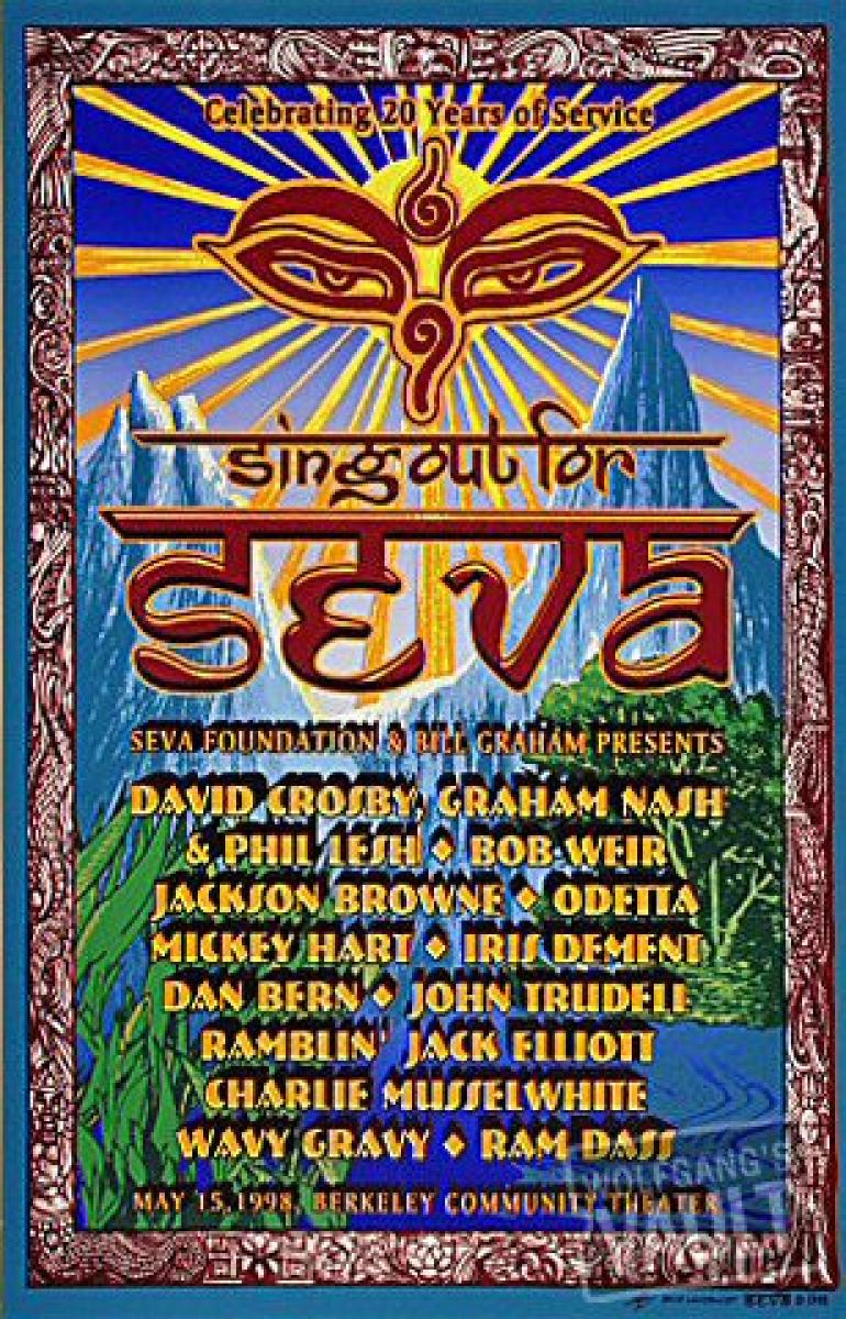 Sing Out for Seva Vintage Concert Serigraph from Berkeley Community ...