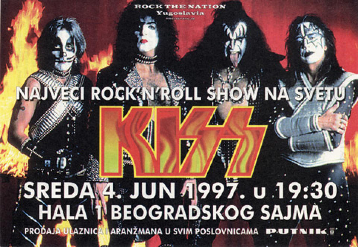 Kiss Vintage Concert Handbill from Belgrade Fair Indoor Arena, Jun 4 ...