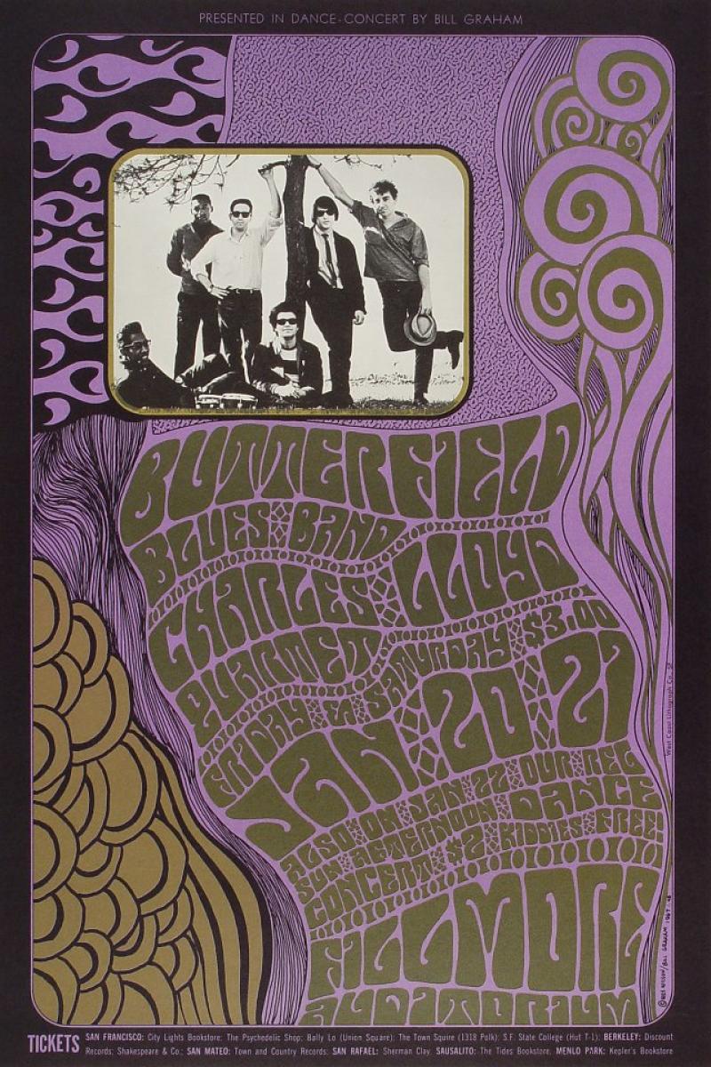 The Paul Butterfield Blues Band Vintage Concert Poster from Fillmore ...