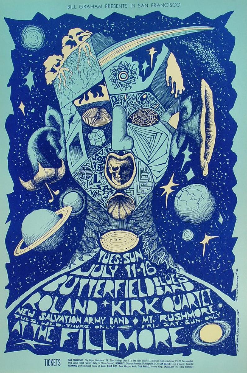 The Paul Butterfield Blues Band Vintage Concert Poster from Fillmore ...