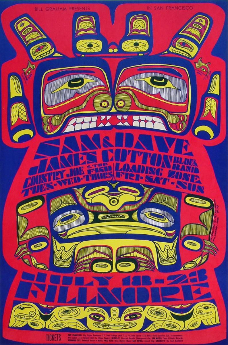 Sam & Dave Vintage Concert Poster from Fillmore Auditorium, Jul 18 ...