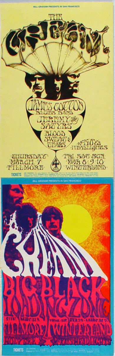 Cream Vintage Concert Postcard from Winterland, Feb 29, 1968 at Wolfgang's