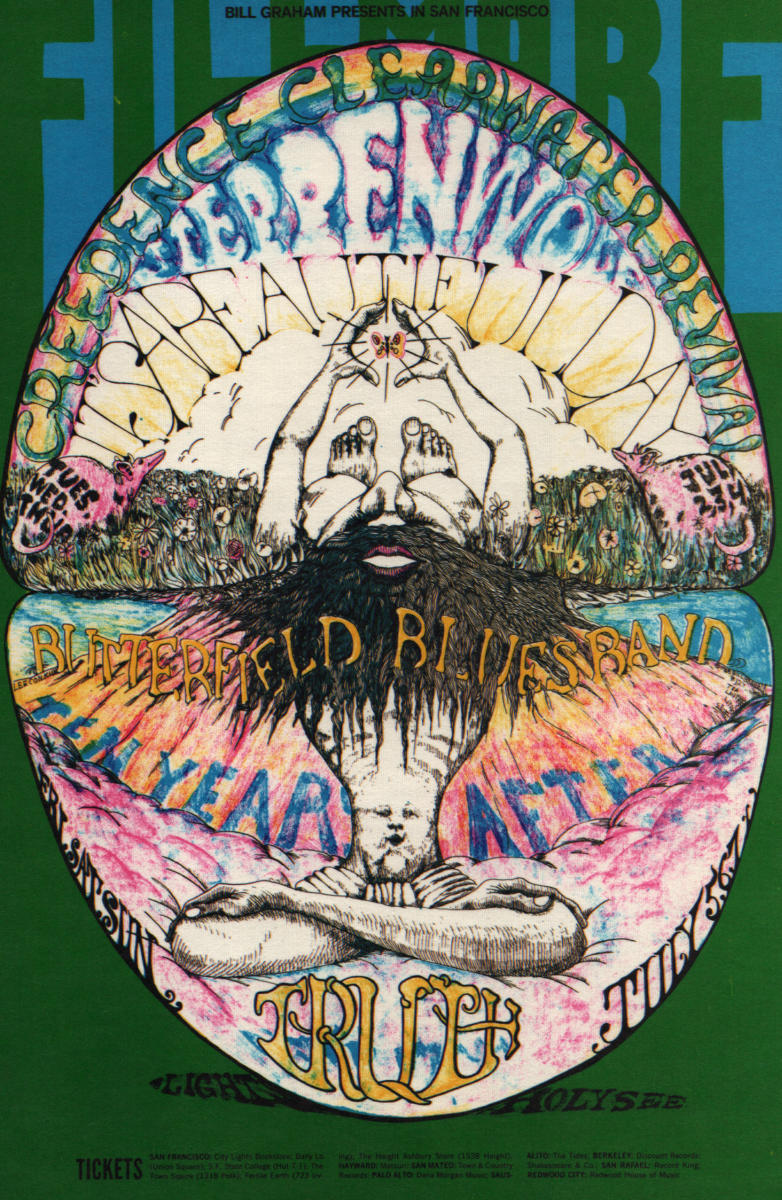 Creedence Clearwater Revival Vintage Concert Poster from Fillmore ...