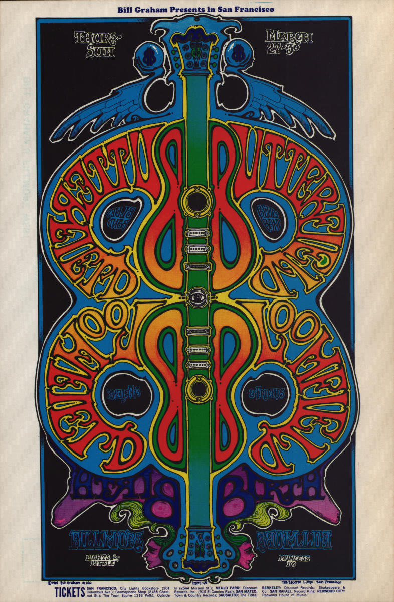 The Paul Butterfield Blues Band Vintage Concert Poster from Fillmore ...