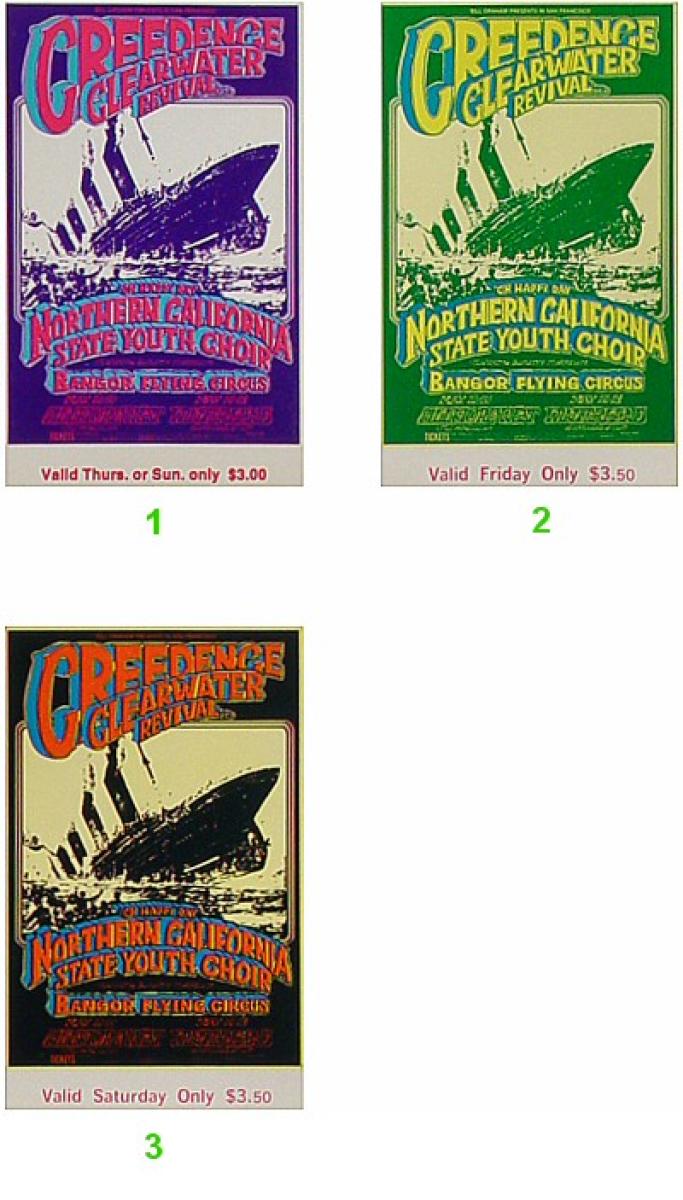 Creedence Clearwater Revival Vintage Concert Vintage Ticket from ...