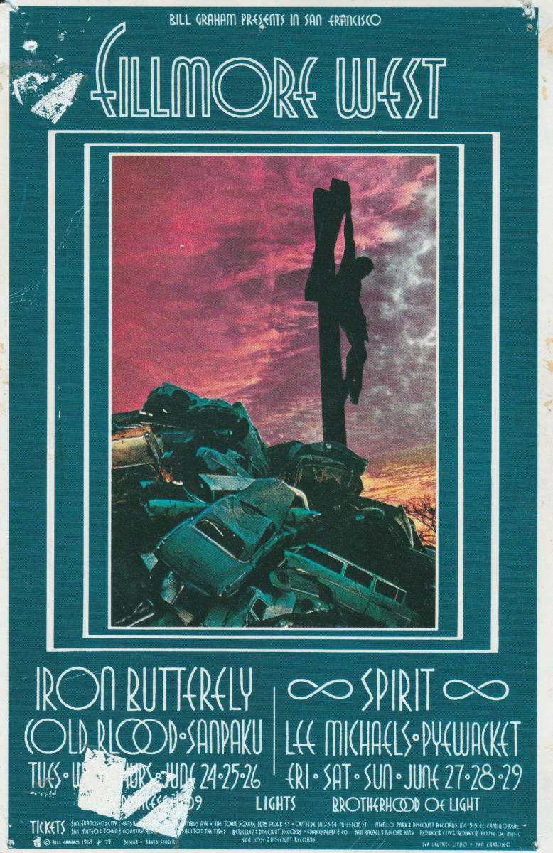 Iron Butterfly Vintage Concert Handbill from Fillmore West, Jun 24 ...