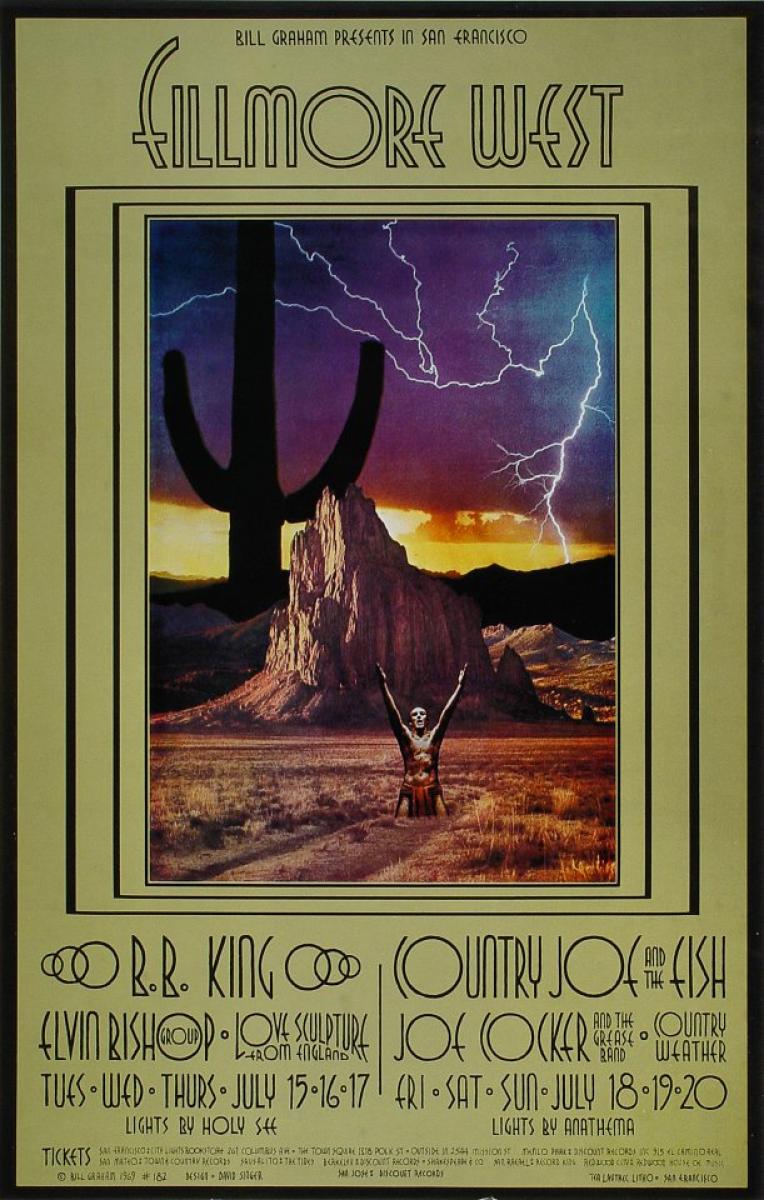 B.B. King Vintage Concert Handbill from Fillmore West, Jul 15, 1969 at ...