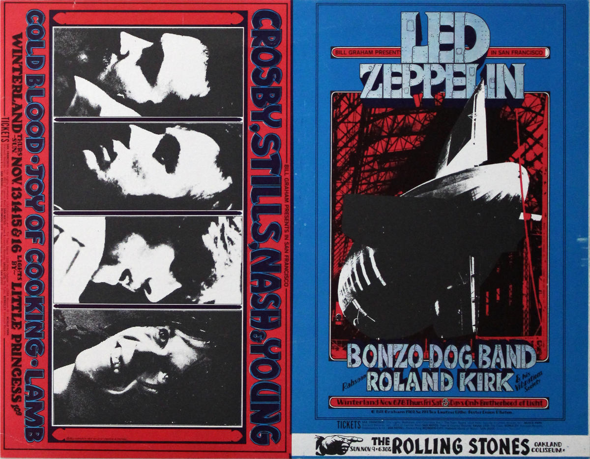 Led Zeppelin Vintage Concert Postcard from Winterland, Nov 6, 1969 at ...