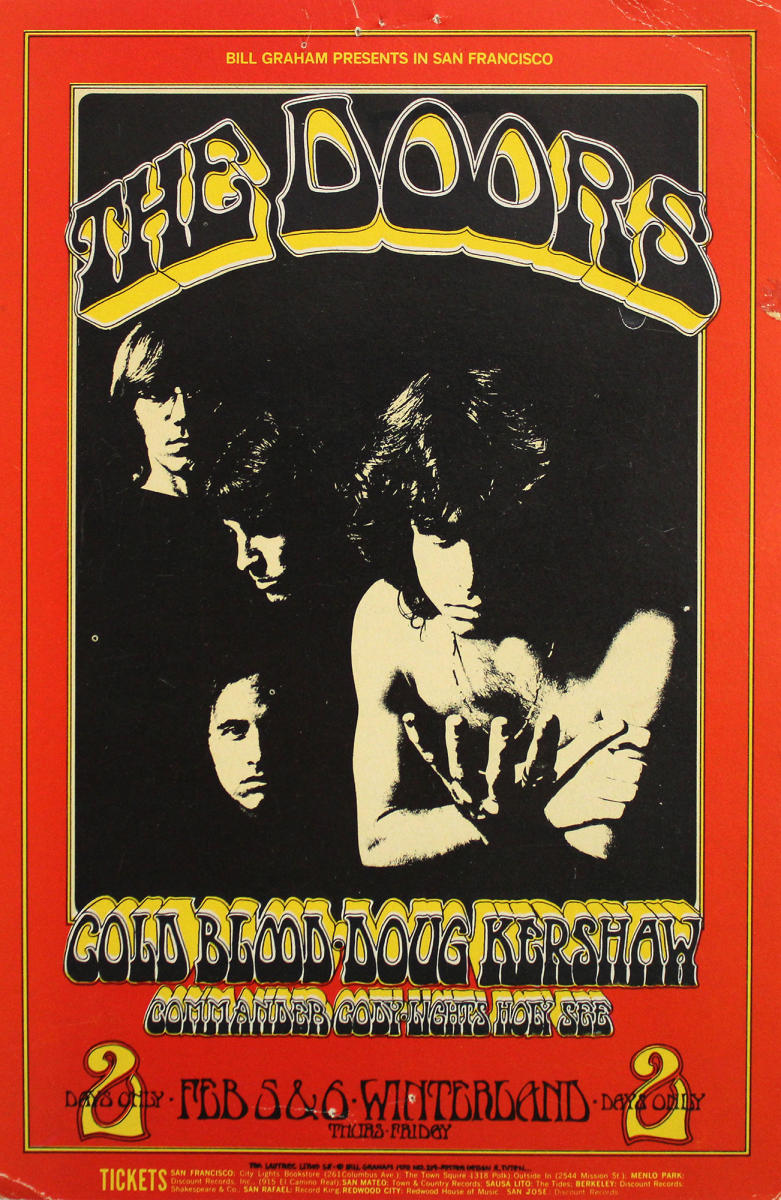 The Doors Vintage Concert Handbill from Winterland, Feb 5, 1970 at ...