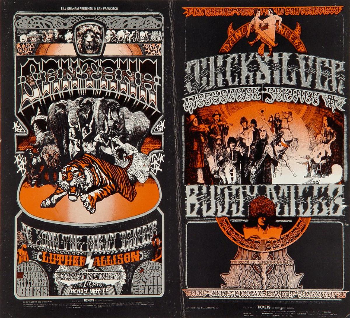 Santana Vintage Concert Postcard from Fillmore West, Sep 10, 1970 at ...