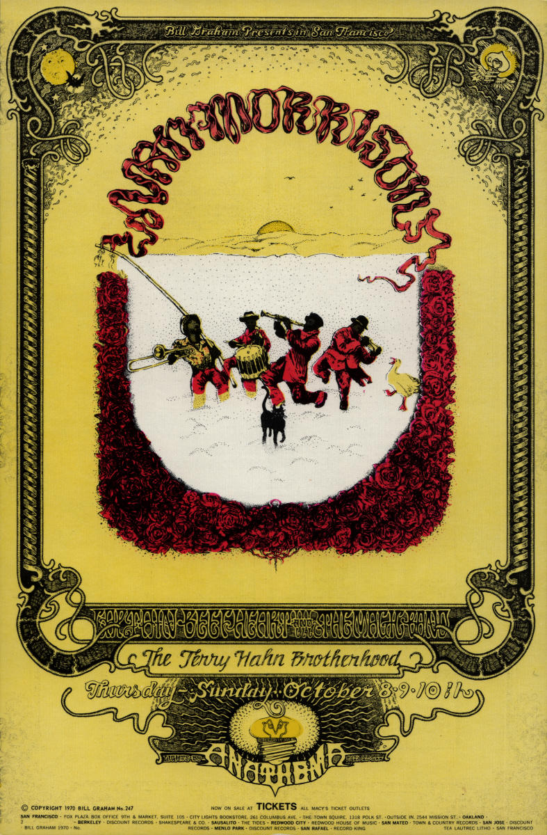 Van Morrison Vintage Concert Poster from Fillmore West, Oct 8, 1970 at ...