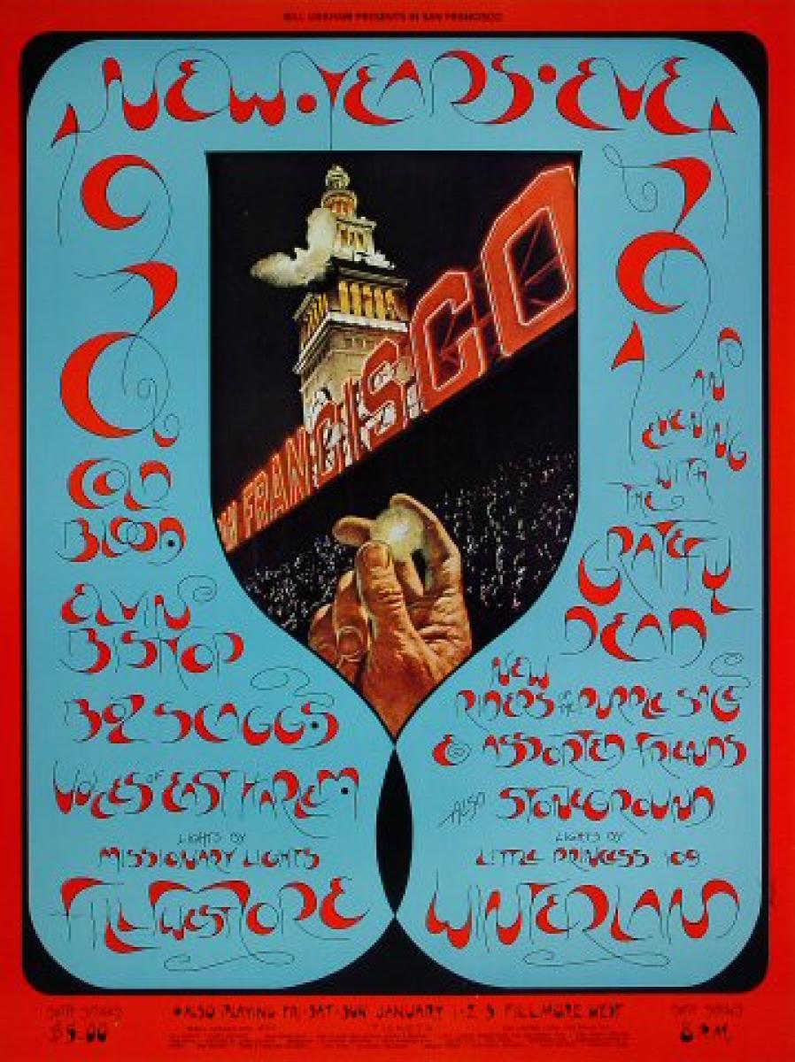 Cold Blood Vintage Concert Poster from Fillmore West, Dec 31, 1970 at ...