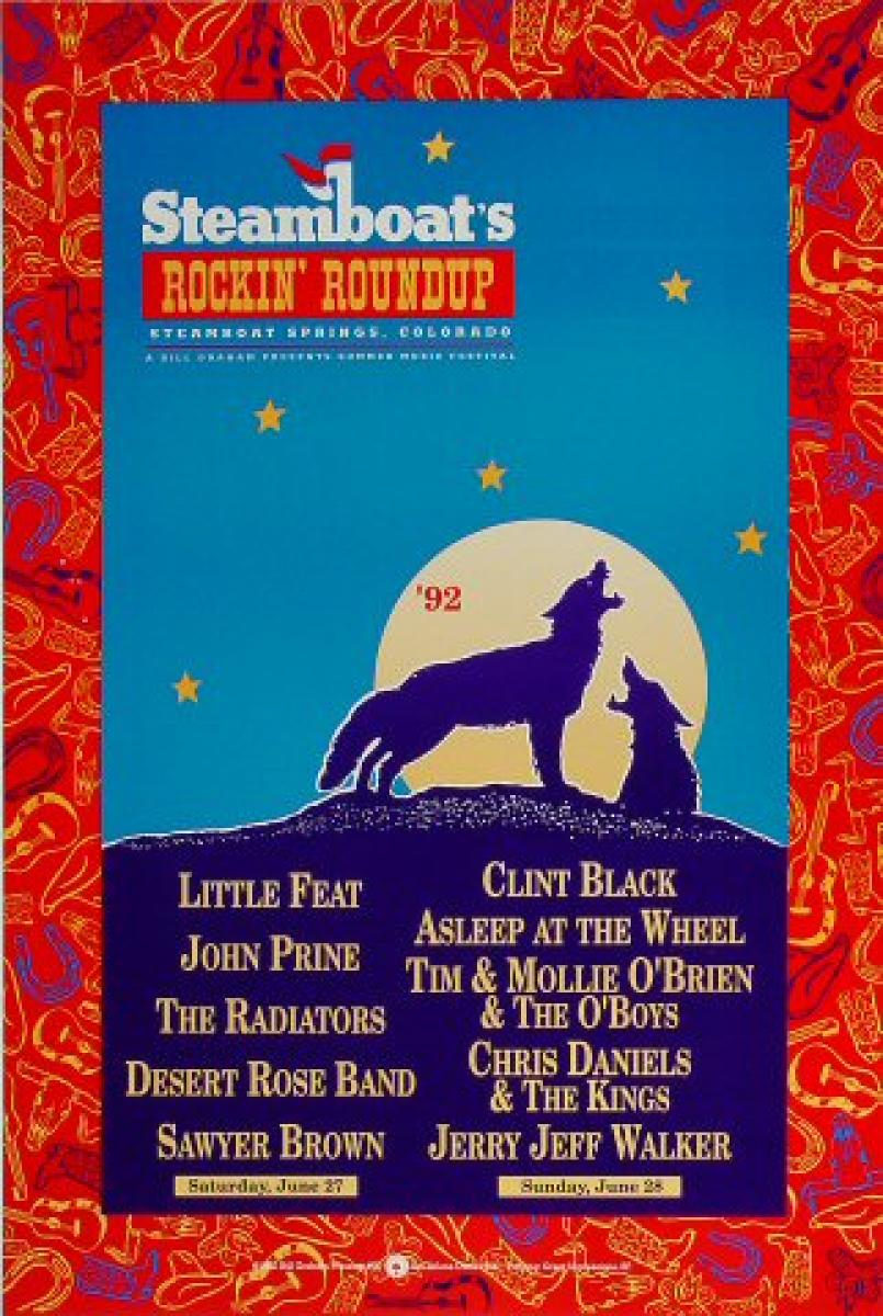 Little Feat Vintage Concert Poster from Steamboat Springs Resort, Jun ...