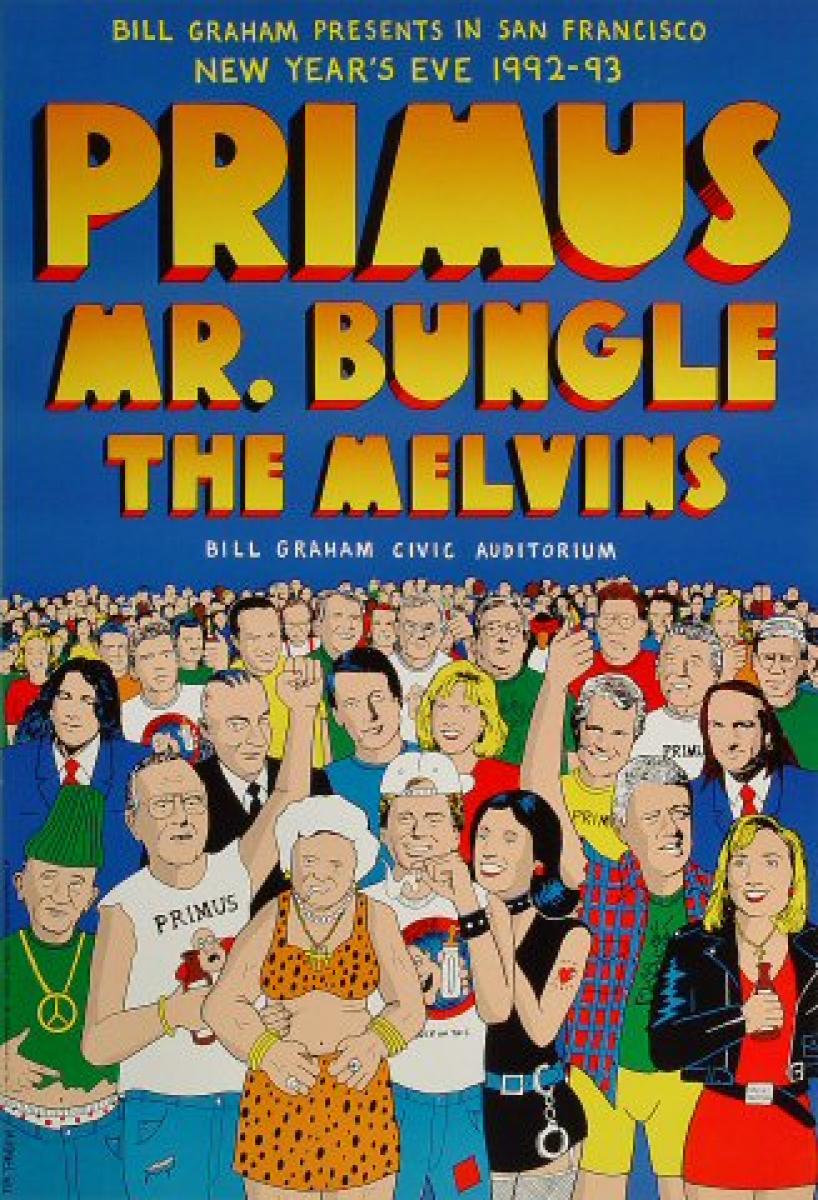 Primus Vintage Concert Poster from Bill Graham Civic Auditorium, Dec 31 ...