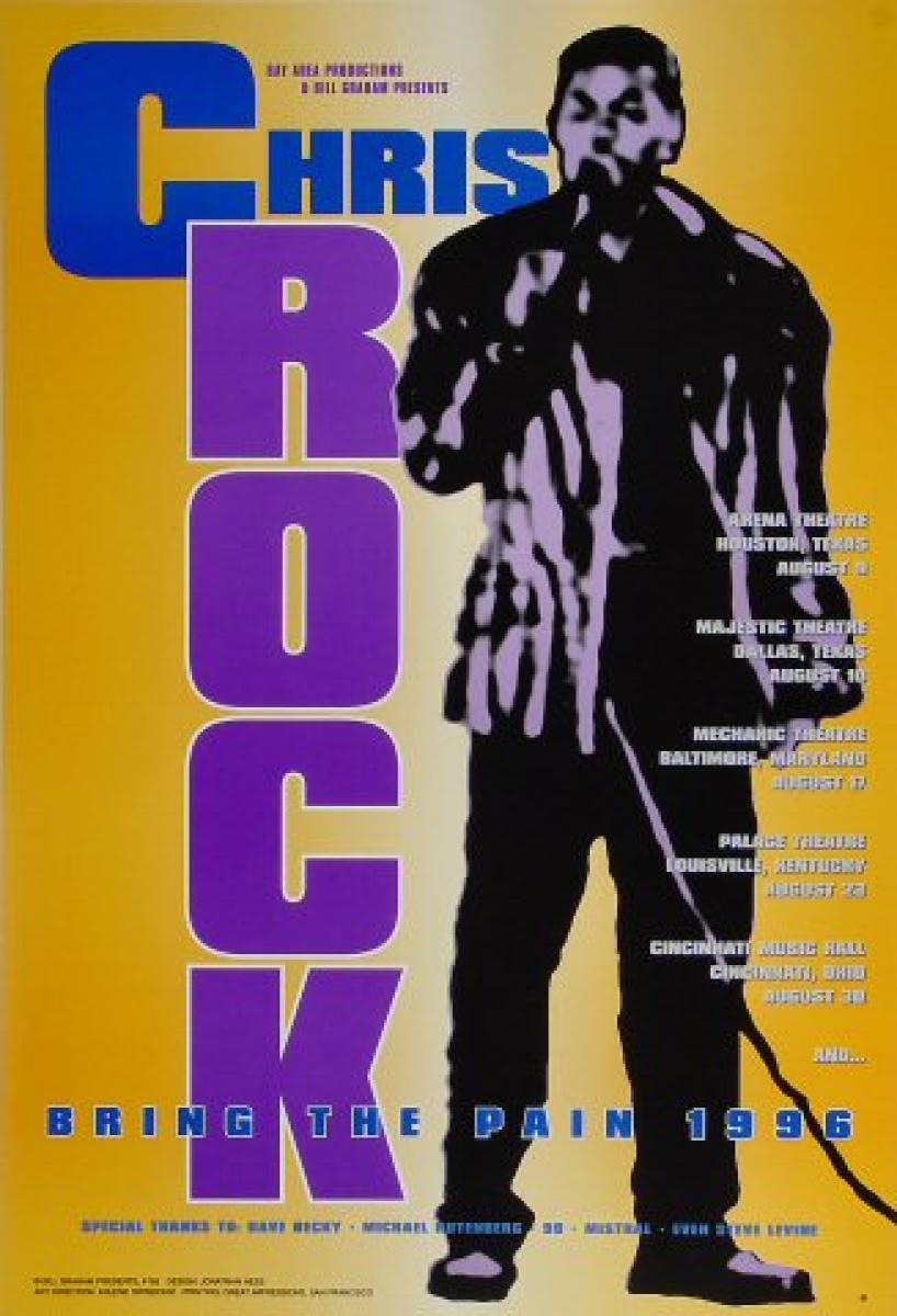 Chris Rock Vintage Concert Poster from Arena Theatre, Aug 9, 1996 at ...