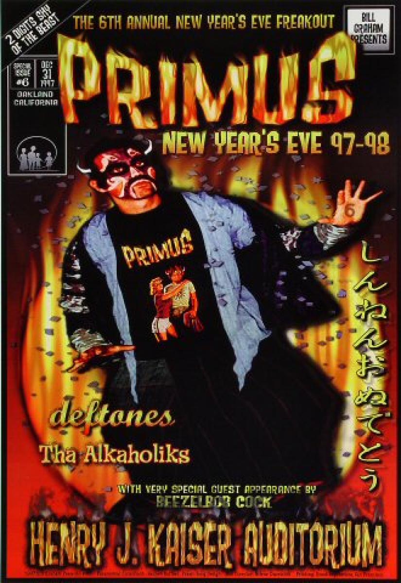 Primus Vintage Concert Poster from Henry J. Kaiser Auditorium, Dec 31 ...