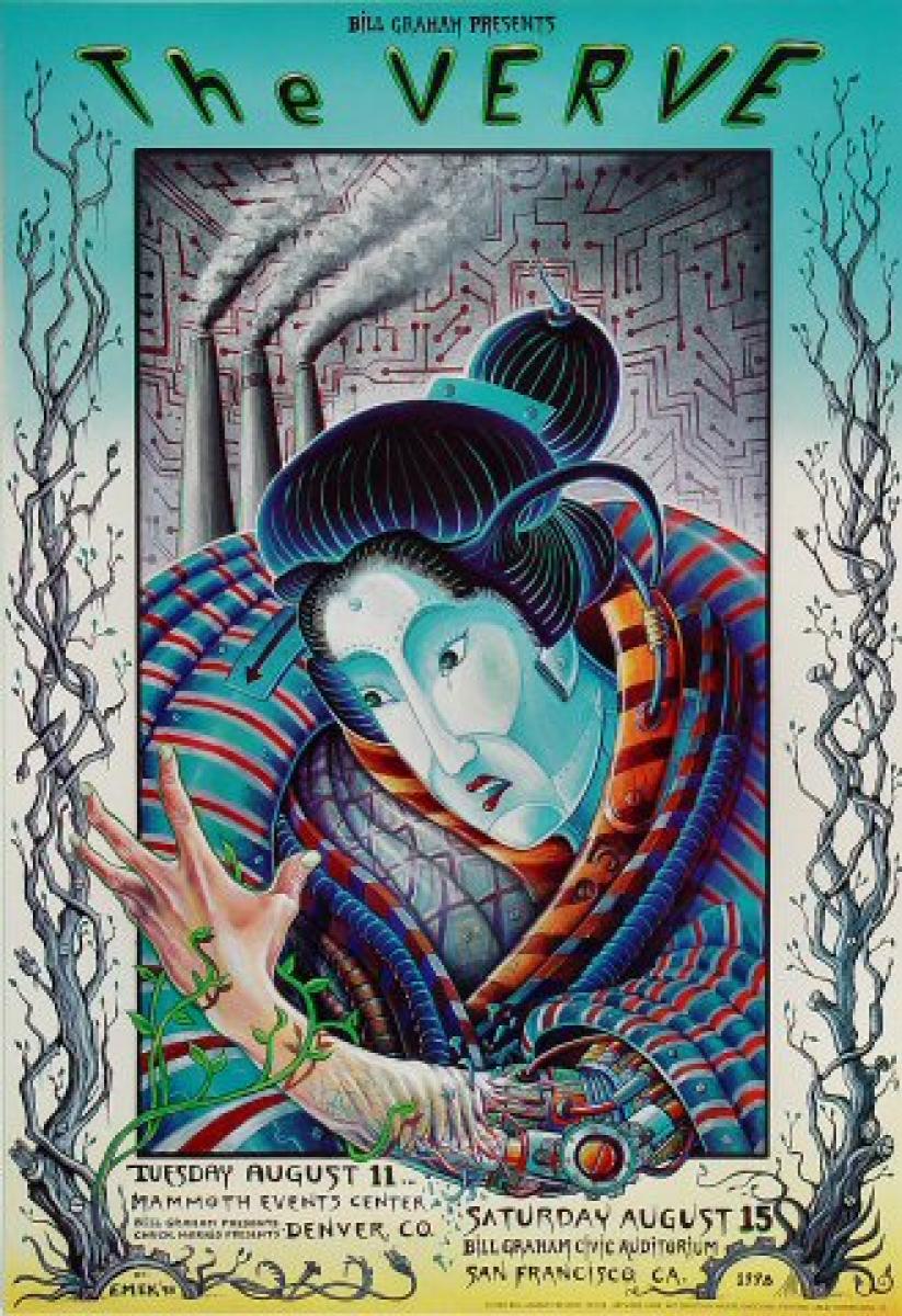 The Verve Vintage Concert Poster from Mammoth Event Center, Aug 15 ...