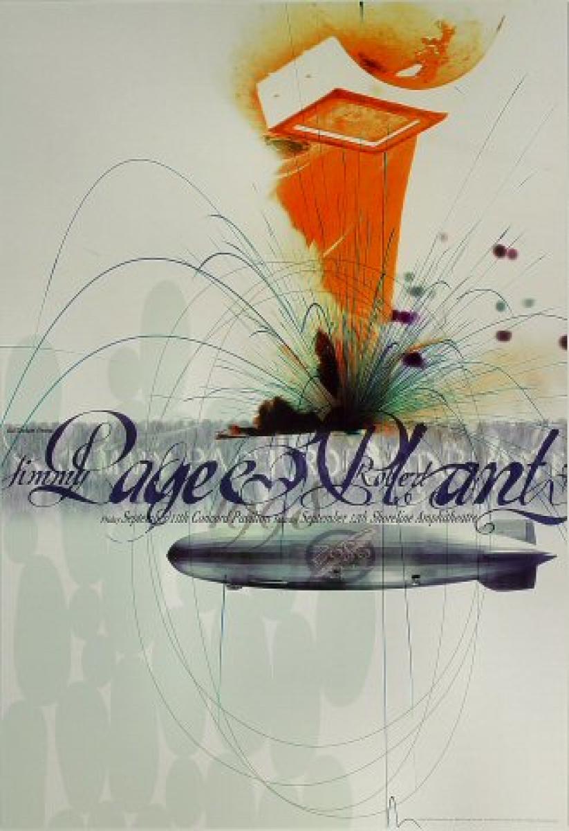 Jimmy Page Vintage Concert Poster from Shoreline Amphitheatre, Sep 12 ...
