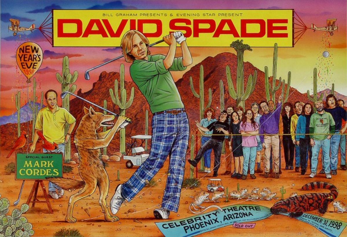 David Spade Vintage Concert Poster from Celebrity Theatre, Dec 31, 1998 ...