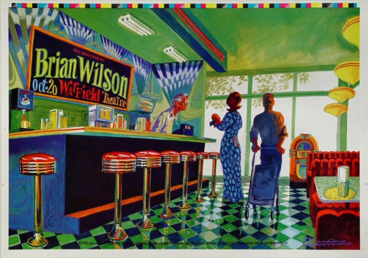 Brian Wilson Vintage Concert Proof from Warfield Theatre, Oct 20, 1999 ...