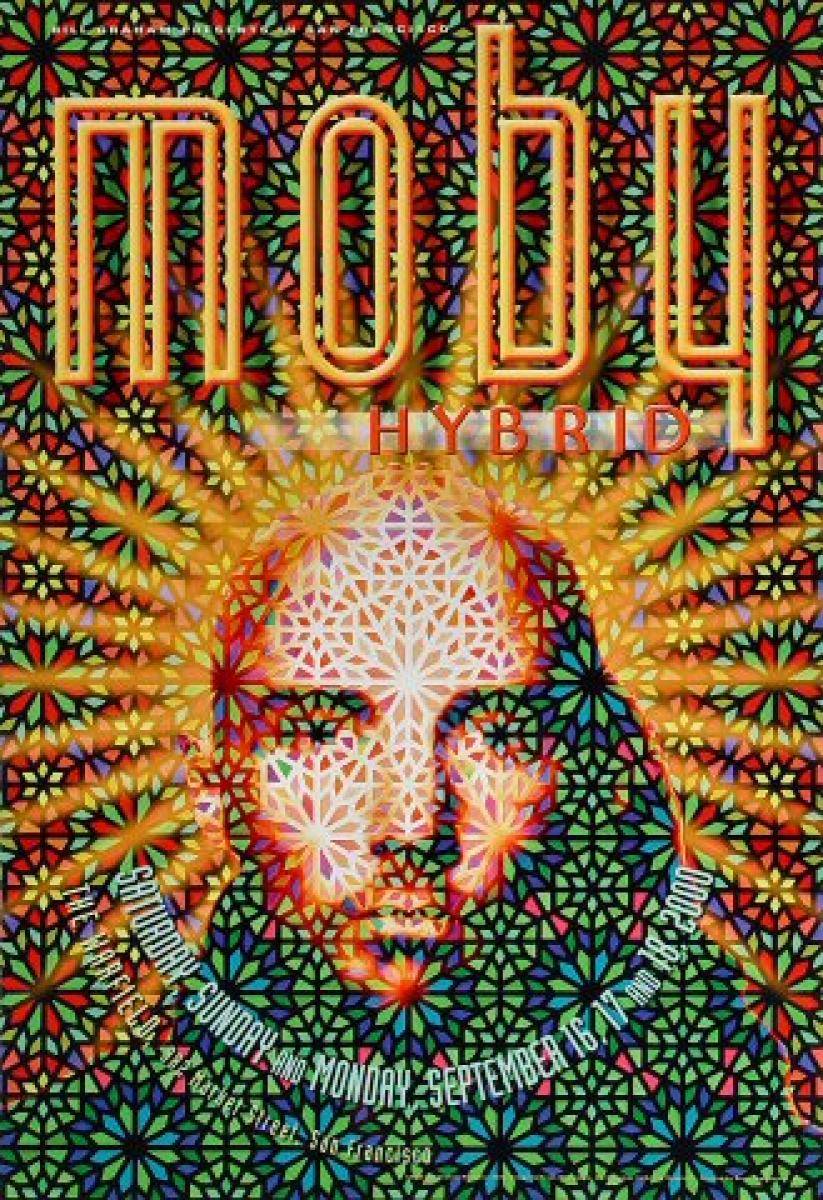 Moby Vintage Concert Poster from Warfield Theatre, Sep 16, 2000 at ...