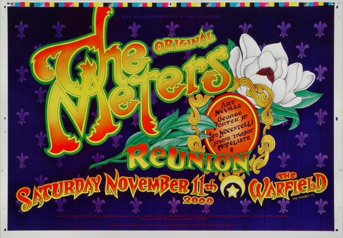 The Funky Meters Vintage Concert Proof from Warfield Theatre, Nov 11 ...