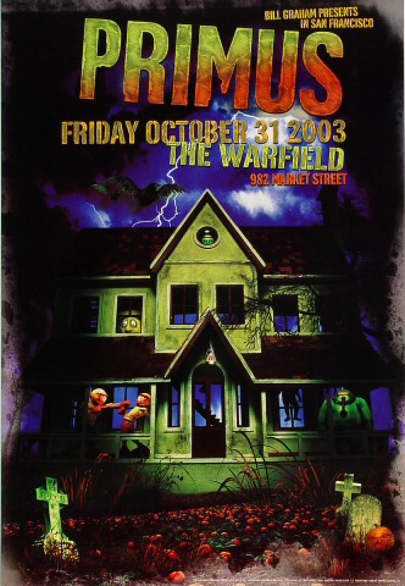 Primus Vintage Concert Poster from Warfield Theatre, Oct 31, 2003 at ...
