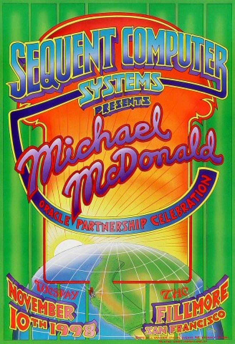 Michael McDonald Vintage Concert Poster from Fillmore Auditorium, Nov ...