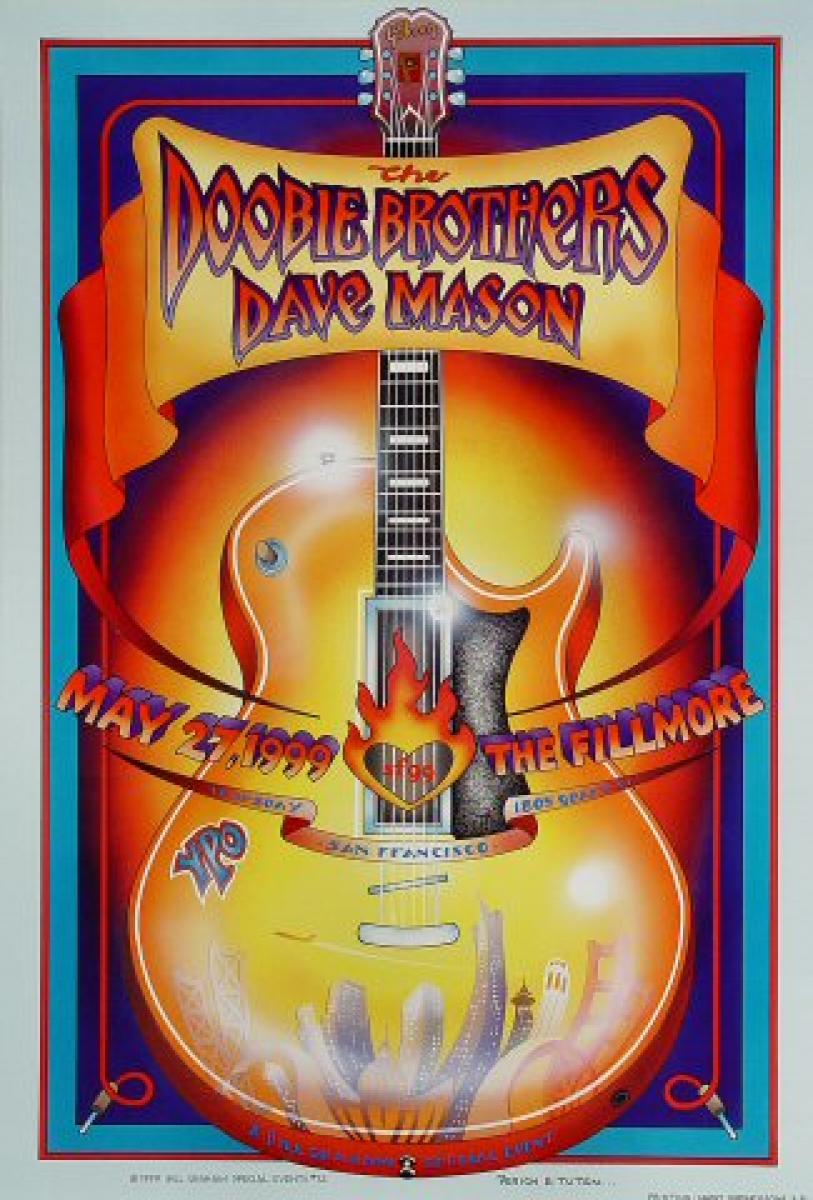 The Doobie Brothers Vintage Concert Poster from Fillmore Auditorium ...