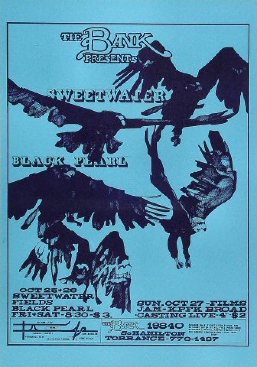 Sweetwater Vintage Concert Poster from Bank, Oct 25, 1968 at Wolfgang's