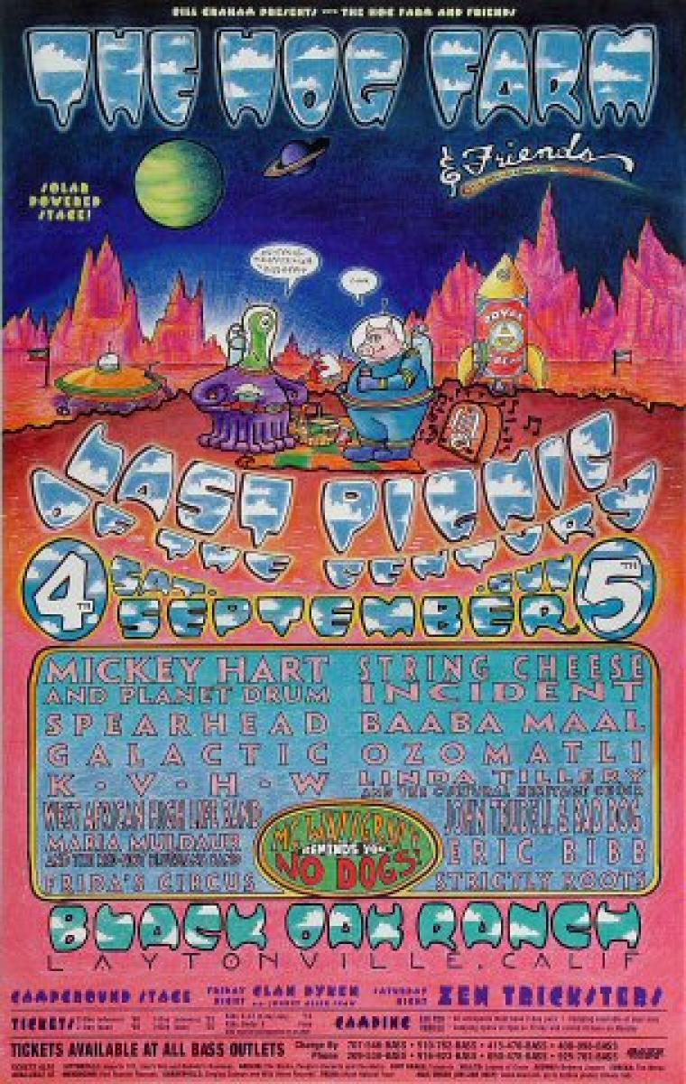 Mickey Hart & Planet Drum Vintage Concert Poster from Black Oak Ranch ...