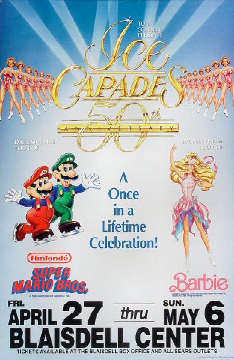 Ice Capades Vintage Concert Poster from Blaisdell Arena, Apr 27, 1989 ...
